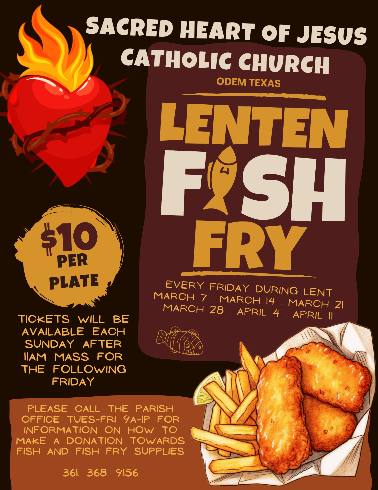 Parish Lenten Fish Fry 2025 – Sacred Heart
